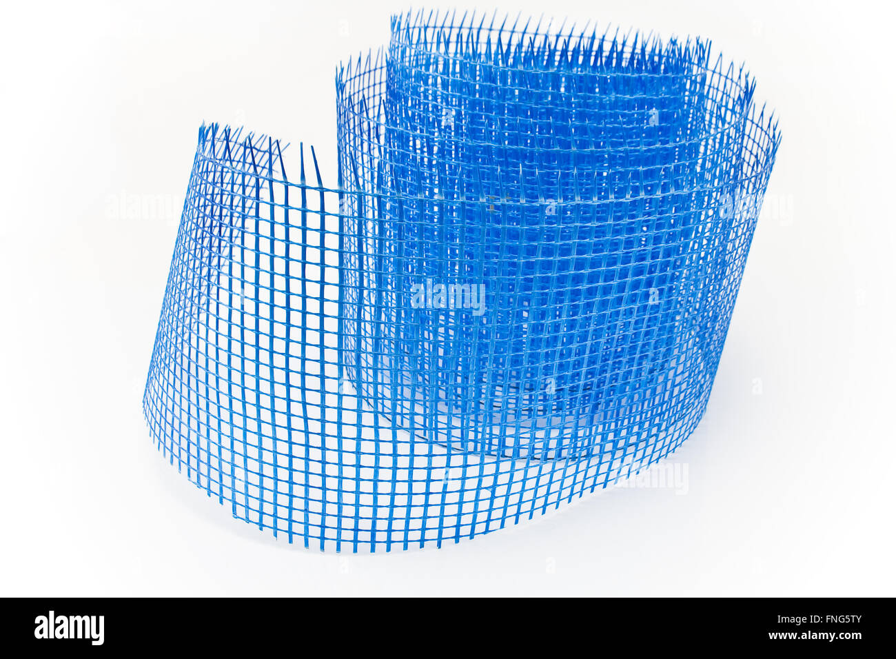 Plastic grid for plaster isolated on white Stock Photo - Alamy