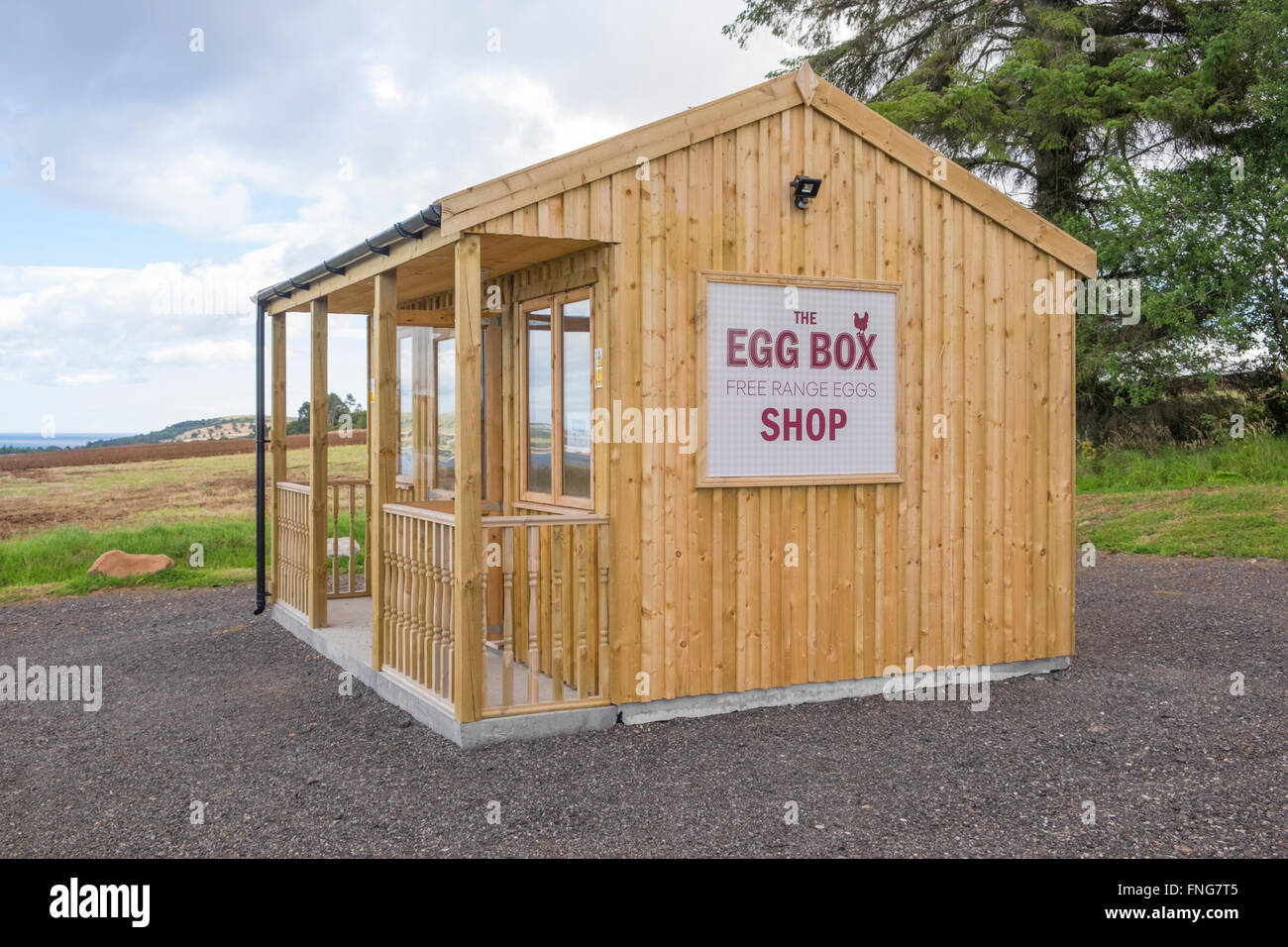 Egg Box Shop, egg vending machine hut Stock Photo - Alamy