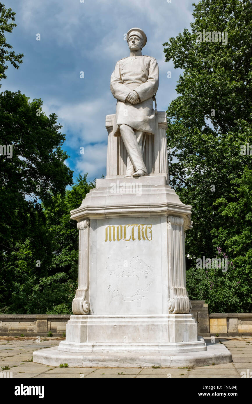 Moltke memorial In the Tiergarten Public park in Summer, Berlin Stock ...
