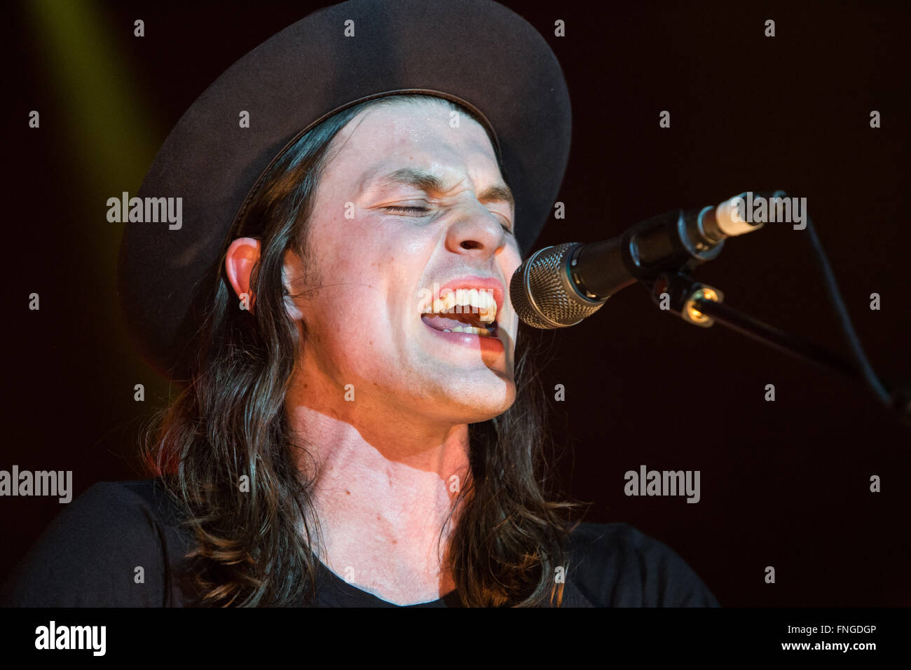 Milan Italy. 14th March 2016. The English singer-songwriter JAMES BAY ...