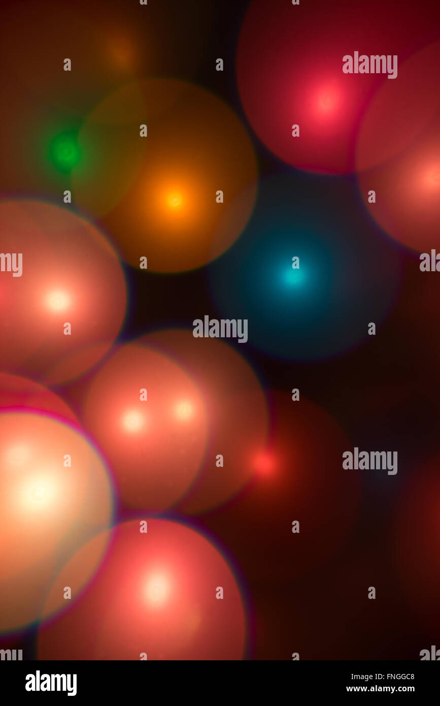 Multi color light effect - bubbles bokeh Stock Photo - Alamy