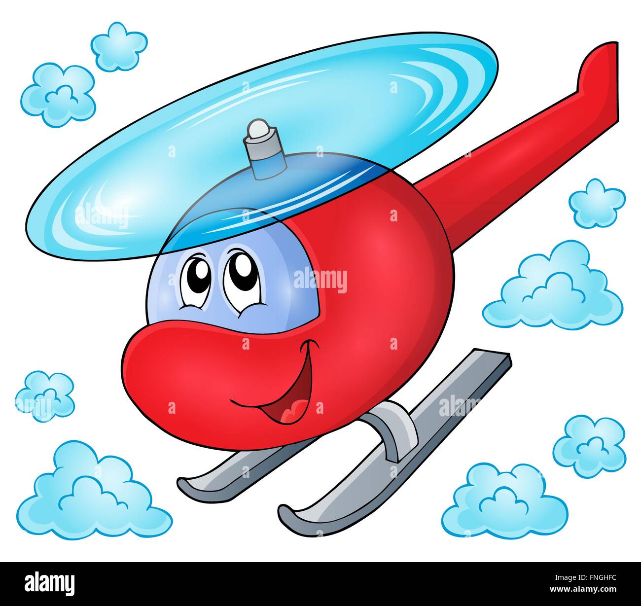 Helicopter theme image 1 - picture illustration Stock Photo - Alamy