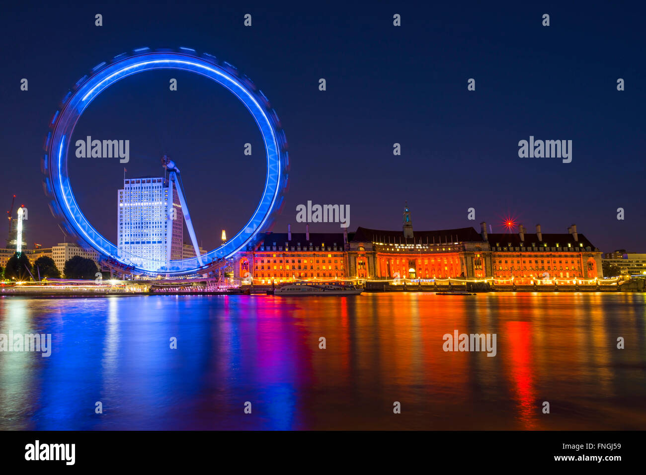 London Eye night Stock Photo - Alamy