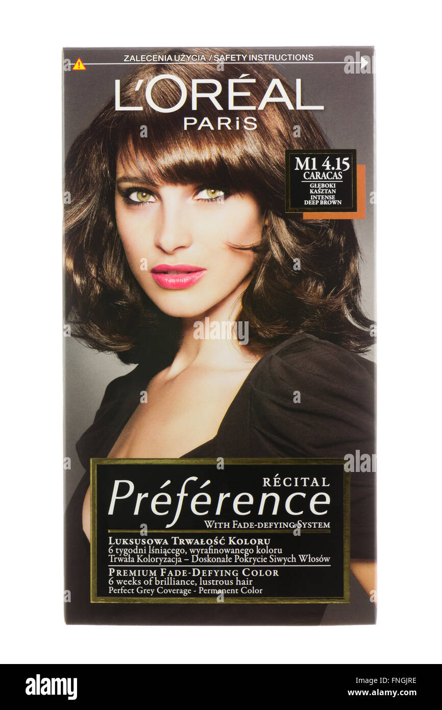 Box of L'Oreal Recital Preference Haircolor Stock Photo - Alamy