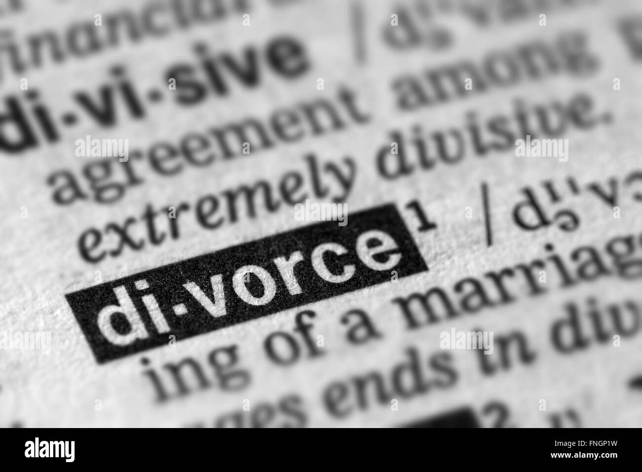 Divorce word hi-res stock photography and images - Alamy