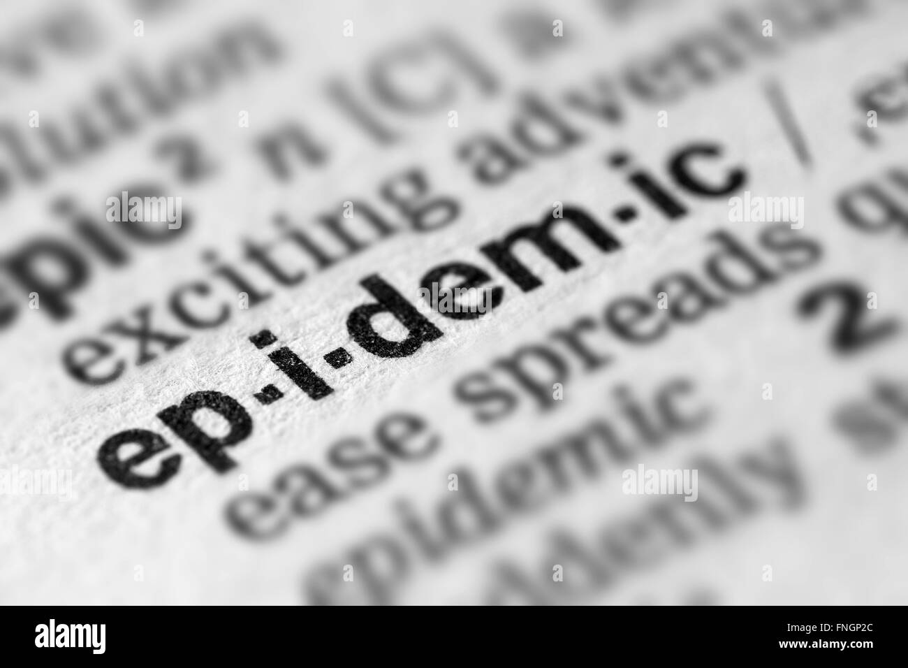 Epidemic Definition Word Text in Dictionary Page Stock Photo - Alamy
