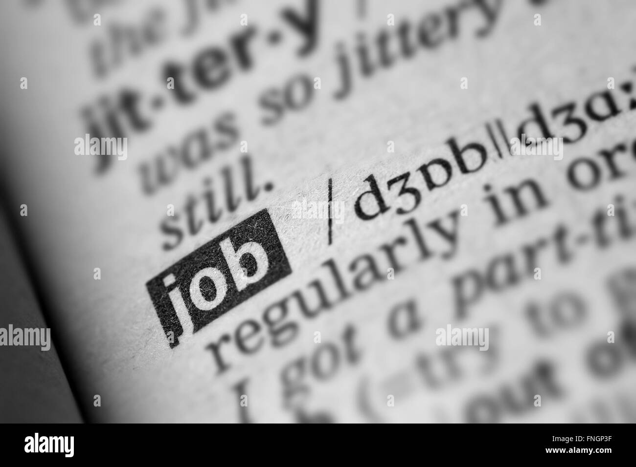Job Black and White Stock Photos & Images - Alamy