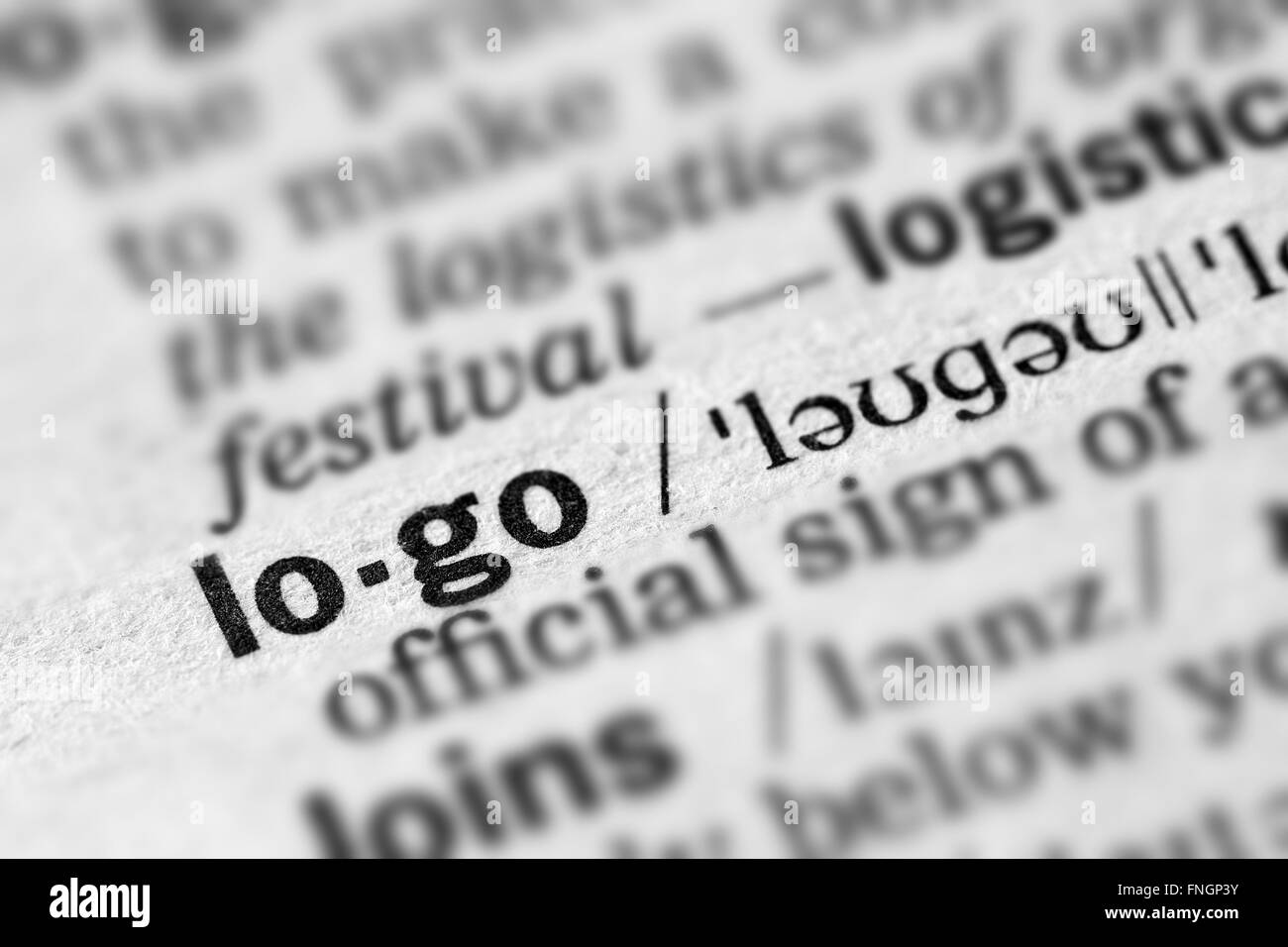 Logo Definition Word Text in Dictionary Page Stock Photo - Alamy