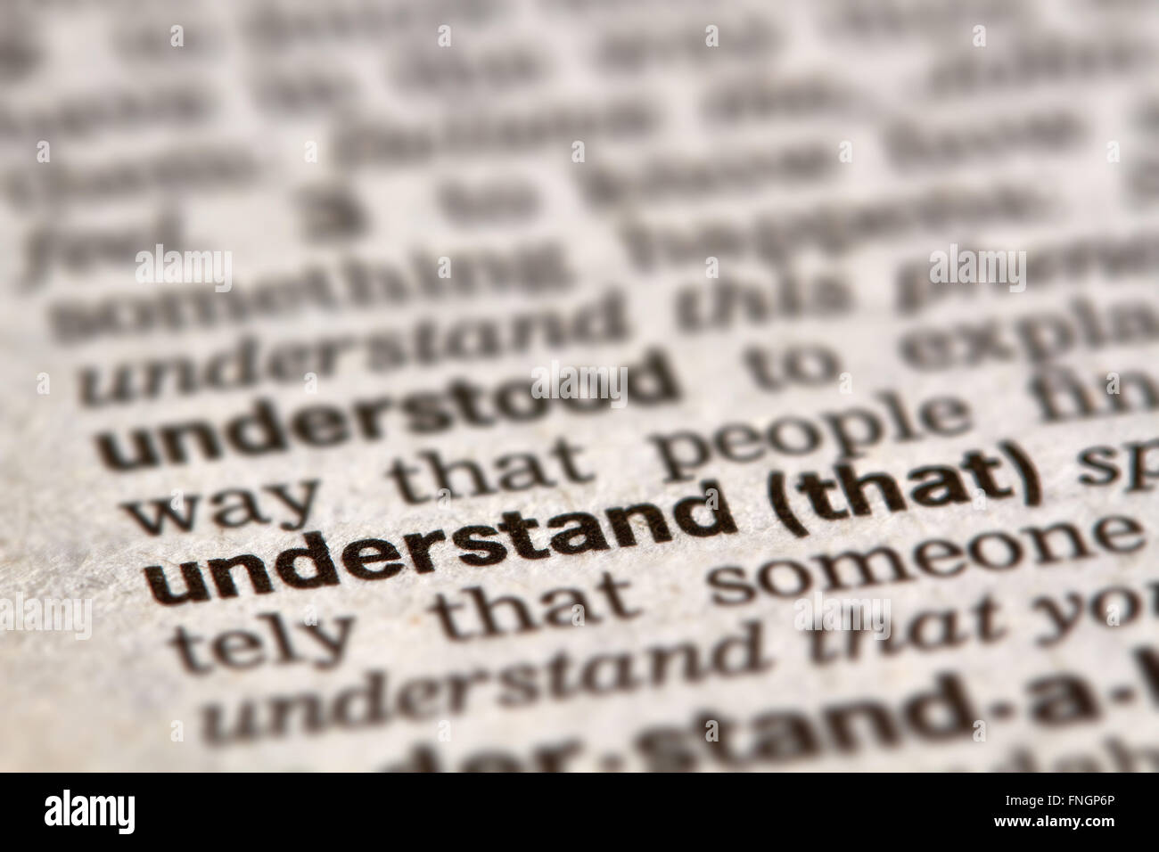 Understand Word Definition Text In Dictionary Page Stock Understand Word Definition Text In Dictionary Page Stock