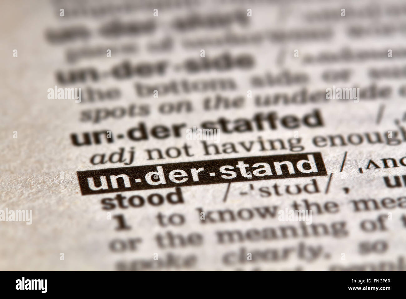 Understand Word Definition Text In Dictionary Page Stock Understand Word Definition Text In Dictionary Page Stock