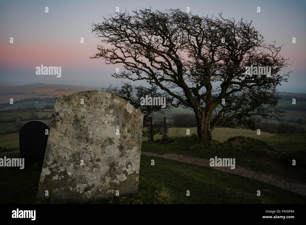 Graveyard hilltop church hi-res stock photography and images - Alamy