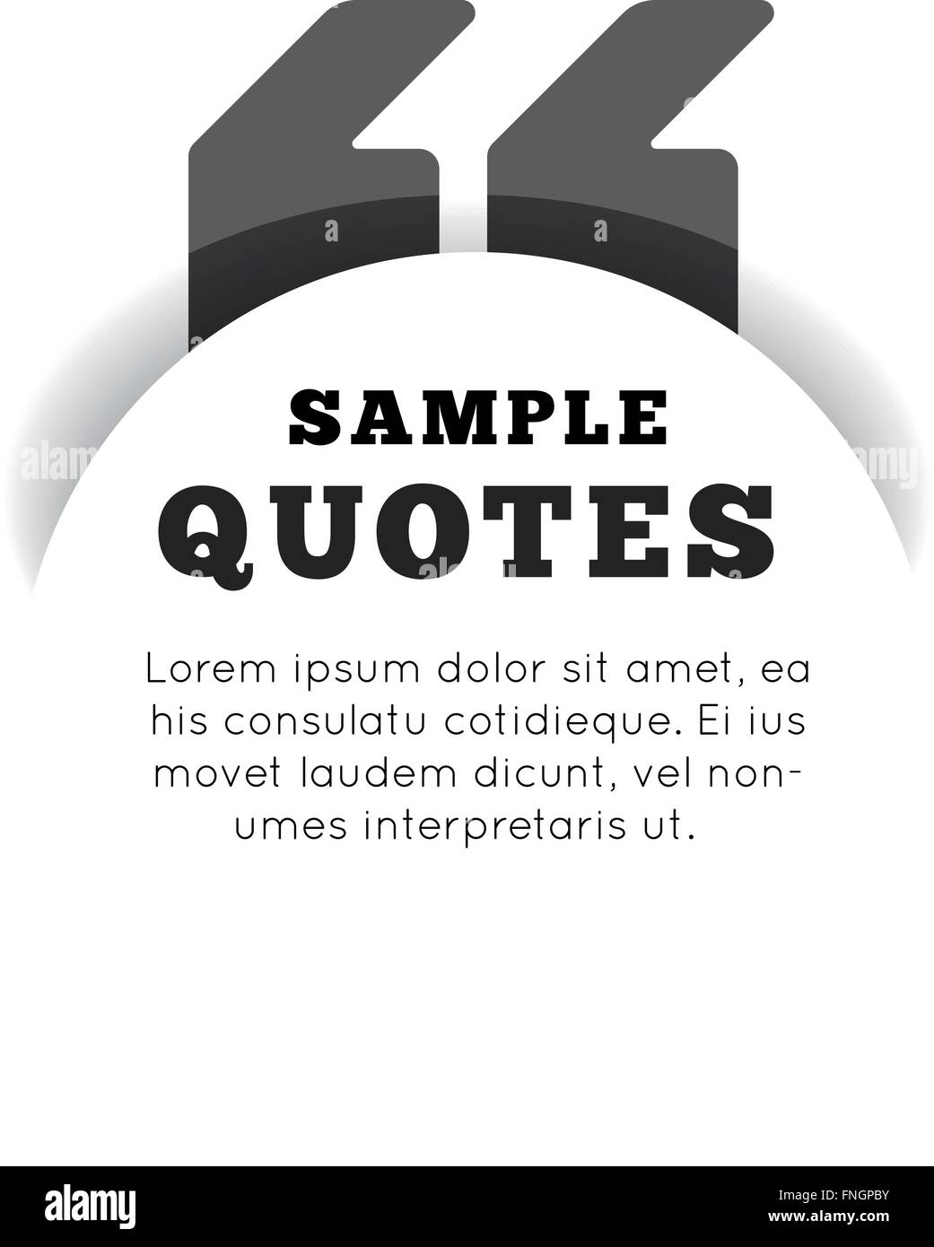 Quote blank template on white background Stock Vector Image & Art - Alamy