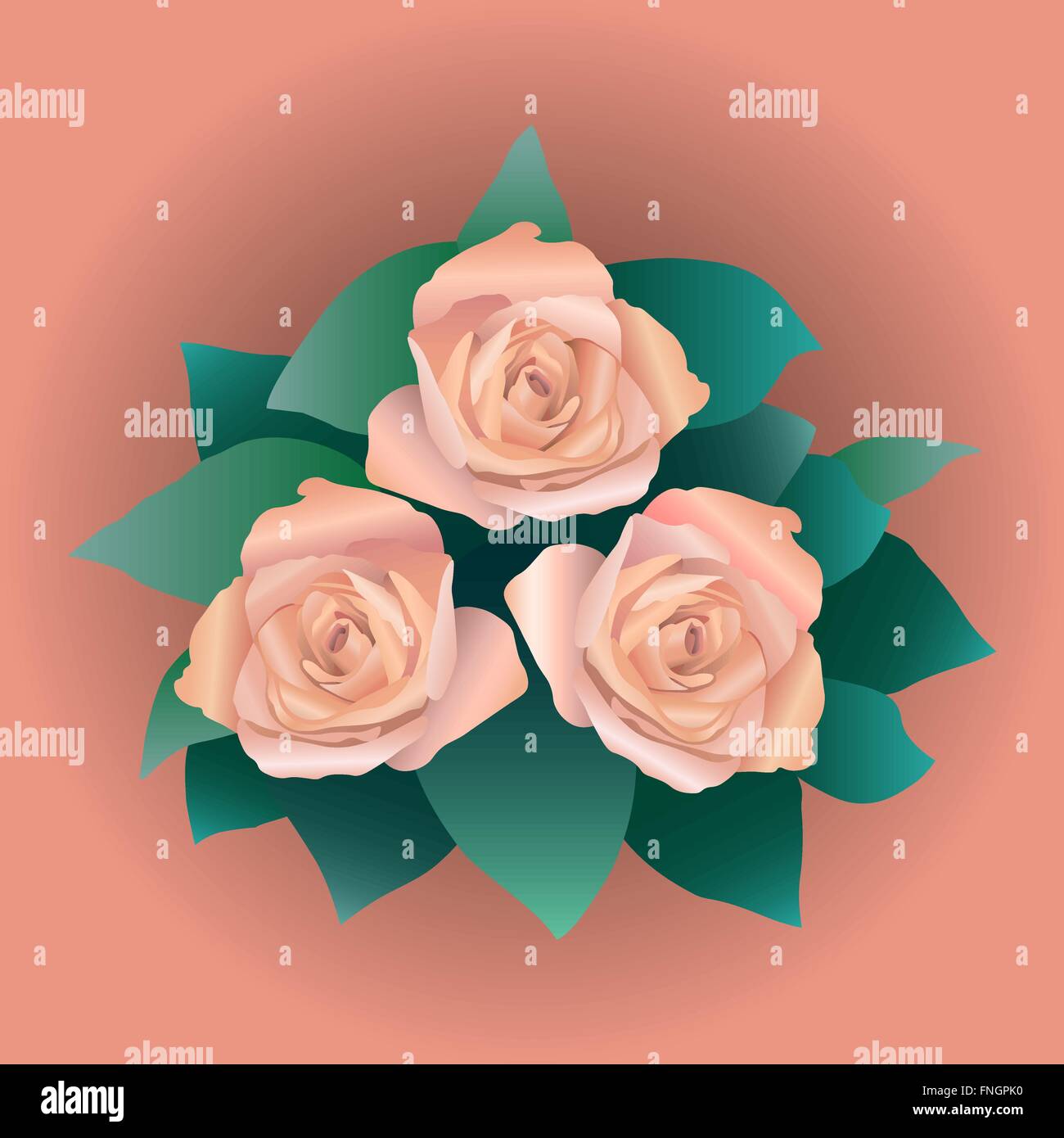 Wedding bouquet beautiful roses Stock Vector Images - Alamy