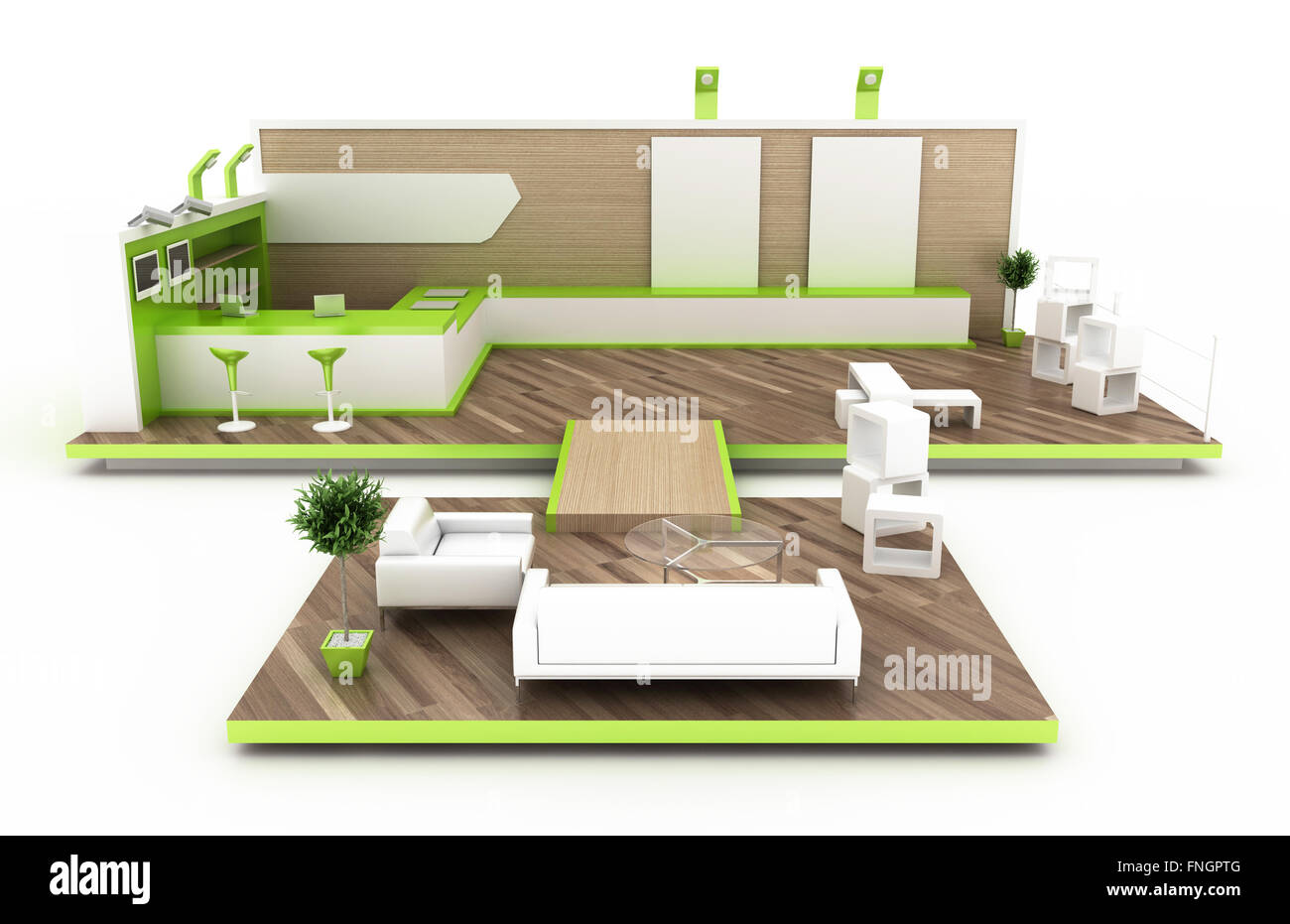 Exhibition stand, original three dimensional illustration Stock Photo ...