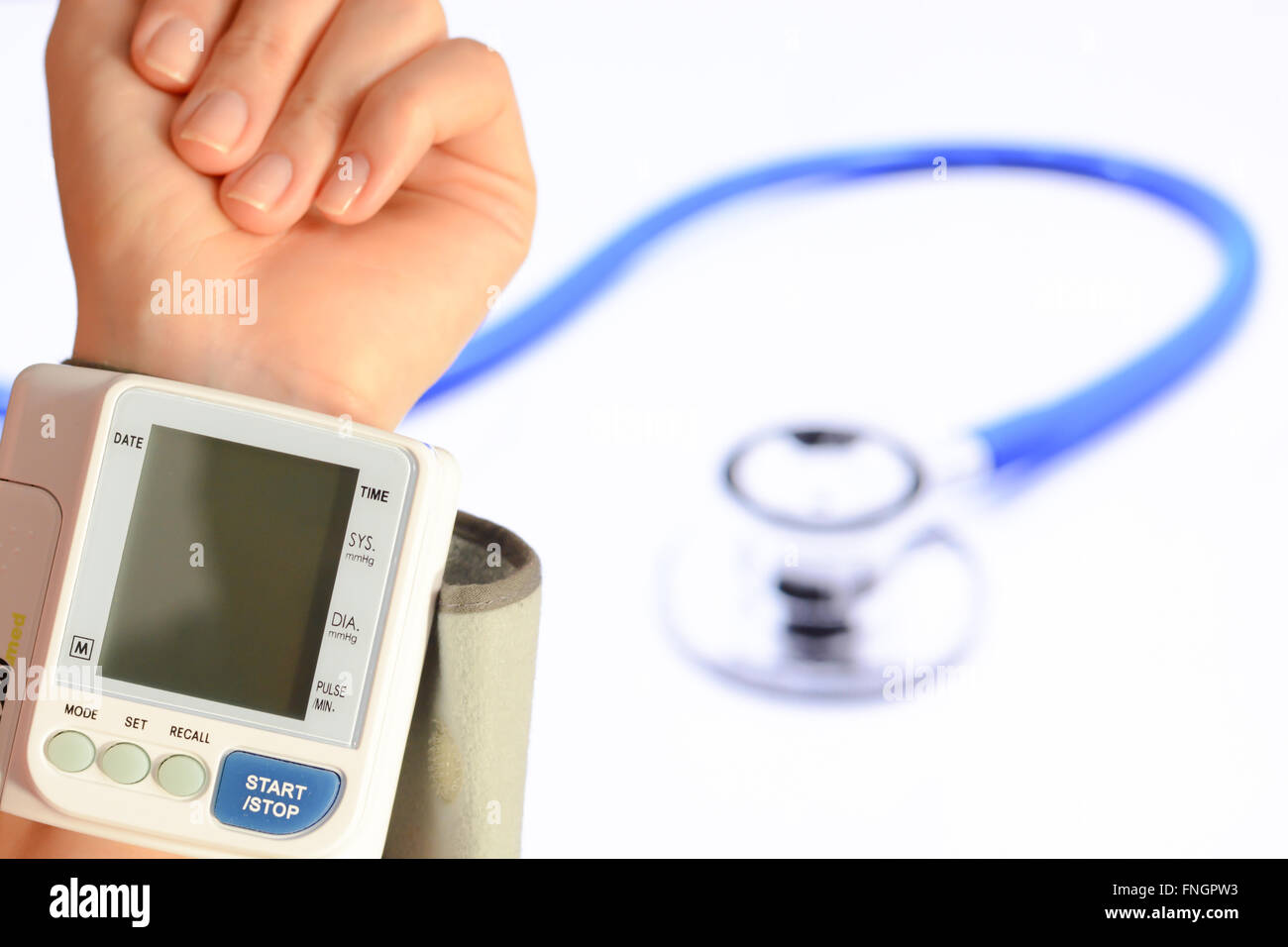 Check your blood pressure and pulse to prevent heart problems Stock ...