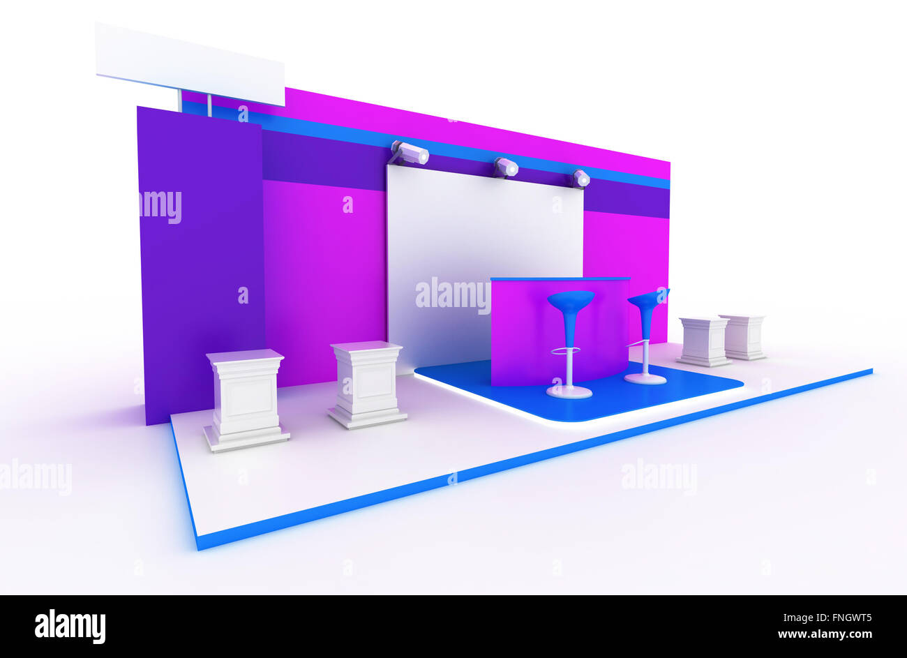 Exhibition stand, original three dimensional illustration Stock Photo ...