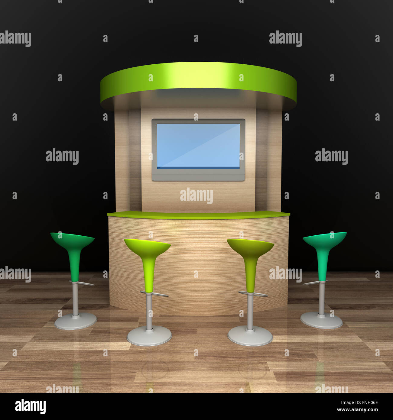 Exhibition stand, original three dimensional illustration Stock Photo ...