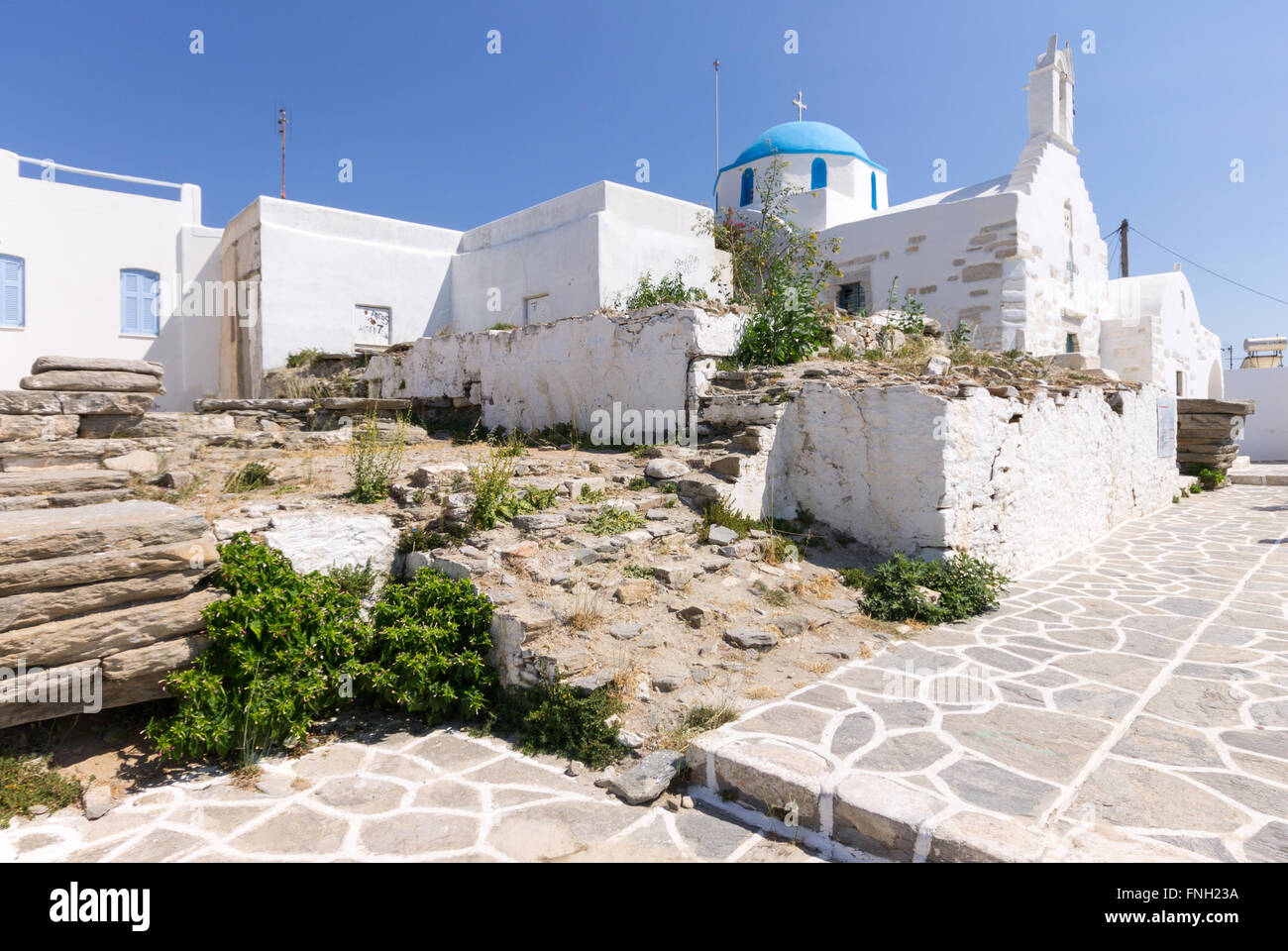 Greece, Cyclades, Paros Island, Parikia, Agios Konstantinos church ...