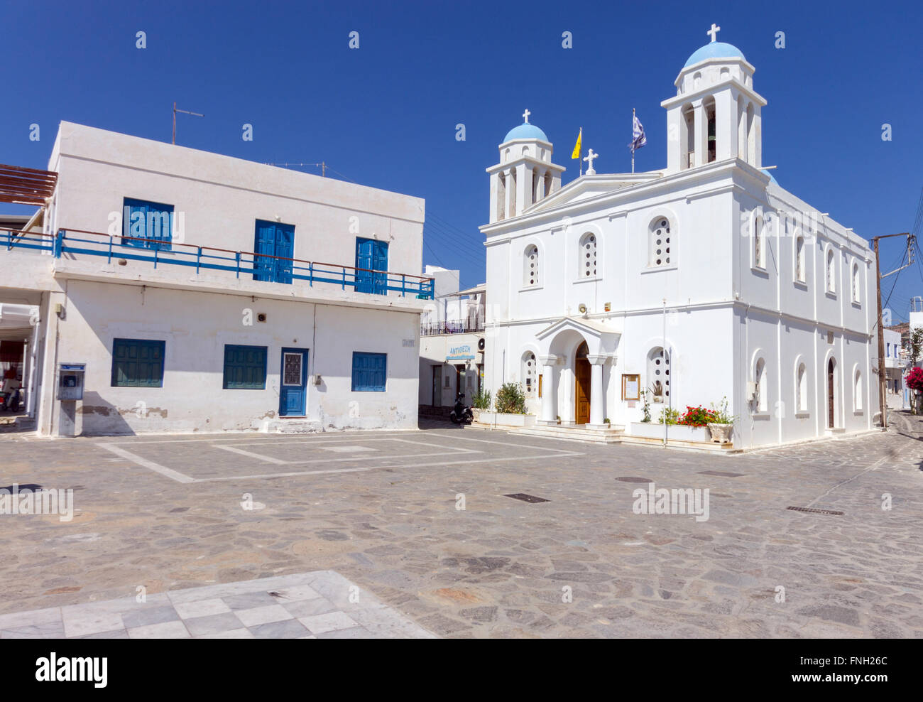 Cyclades islands typical churches hi-res stock photography and images ...