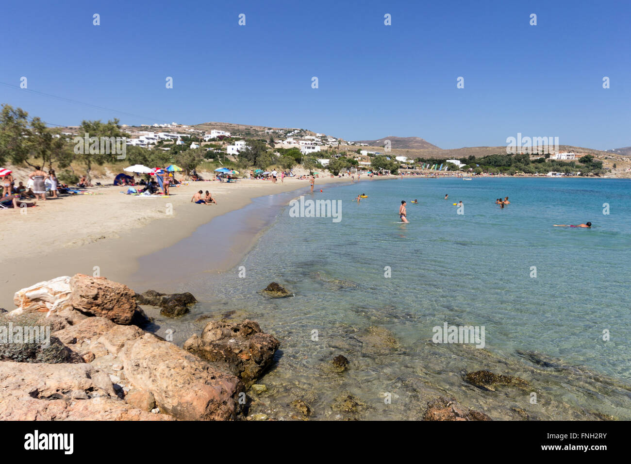 Greece, Cyclades, Paros Island, Marchello beach Stock Photo - Alamy