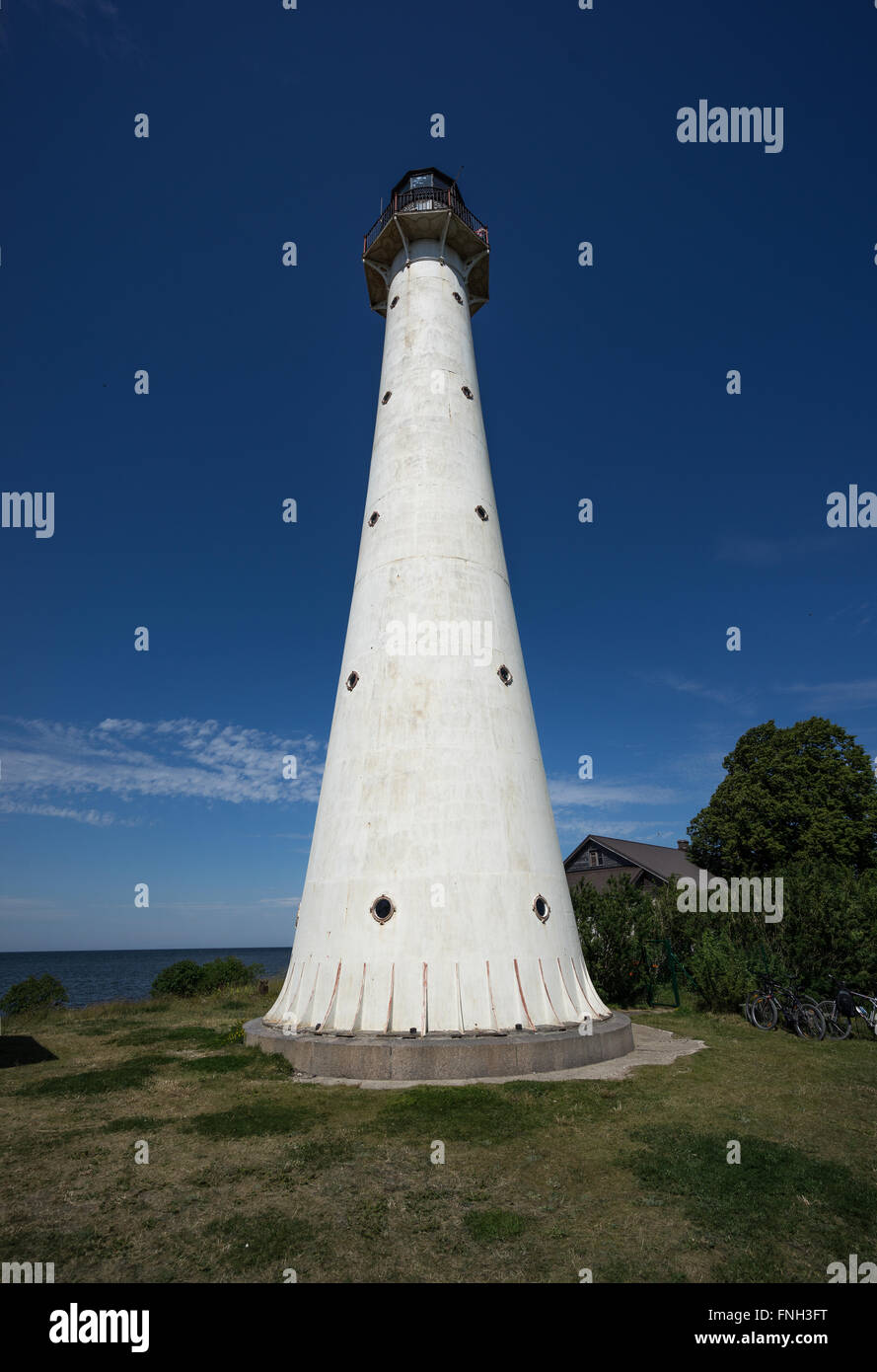Old lighthouse in the summer. Kihnu, small island in Estonia. Europe ...