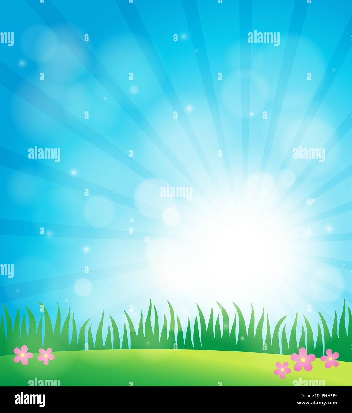 Spring topic background 2 - picture illustration Stock Photo - Alamy
