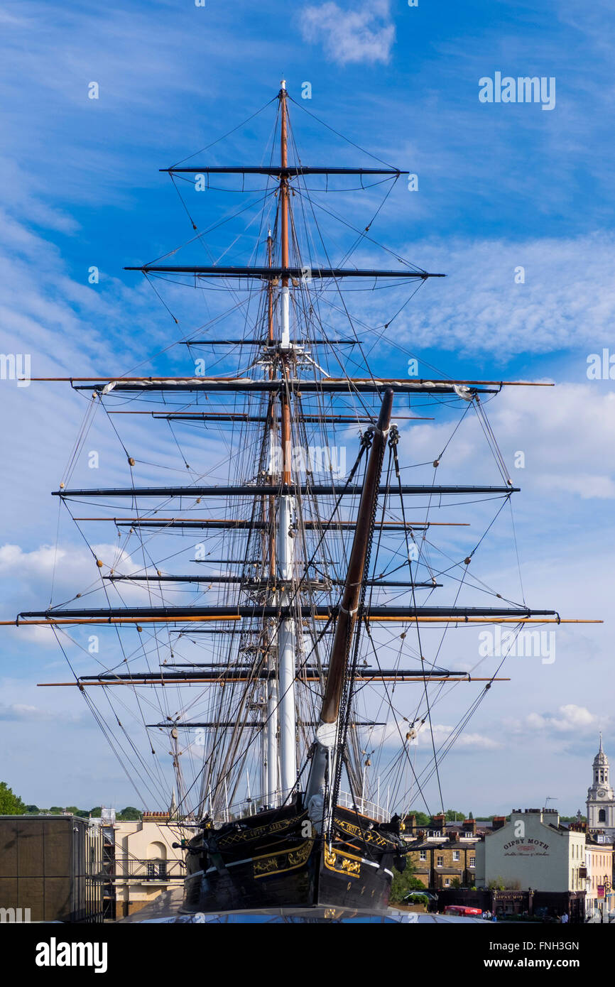 Cutty Sark, London, Greenwich, historic tea clipper, sailing ship Stock ...