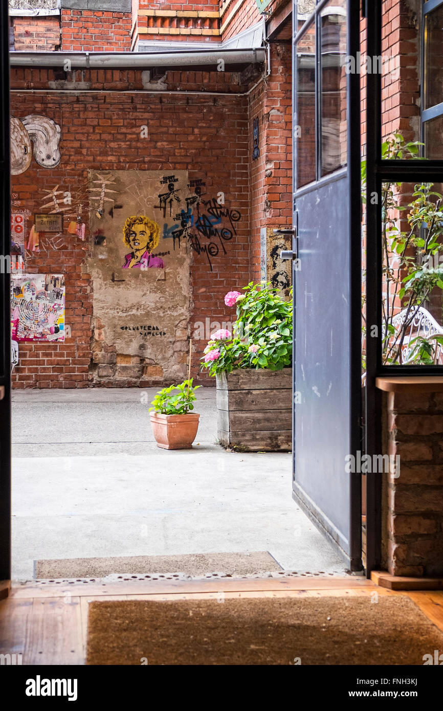 Berlin, Dock 11 brick building, studio & inner courtyard which has been ...