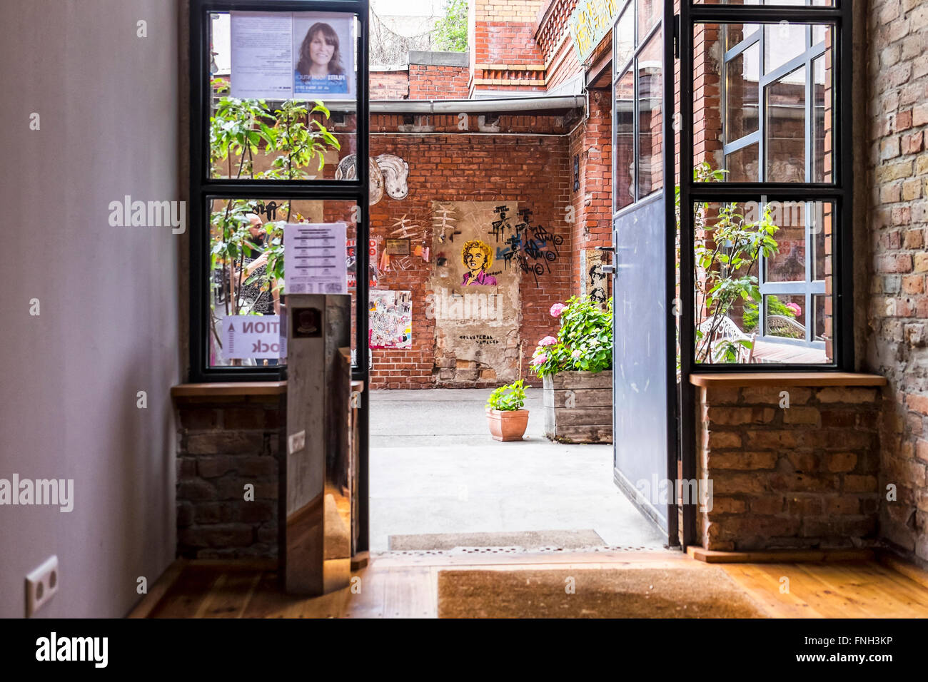 Berlin, Dock 11 brick building, studio & inner courtyard which has been ...