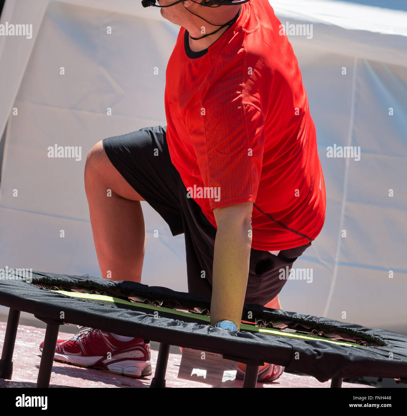 Gym instructor microphone hi-res stock photography and images - Alamy