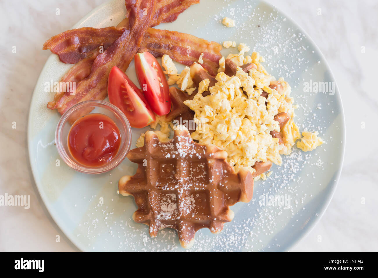 Waffle breakfast plate hi-res stock photography and images - Alamy