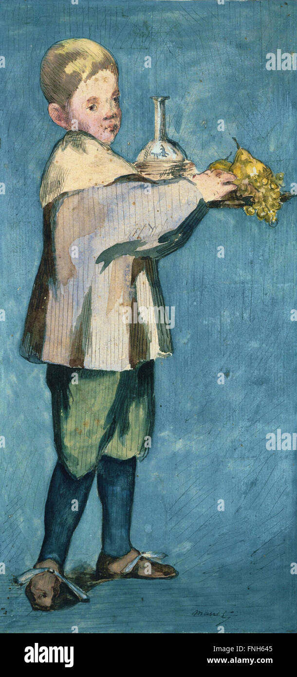 Edouard Manet - Boy Carrying a Tray (L'Enfant portent un plateau Stock ...