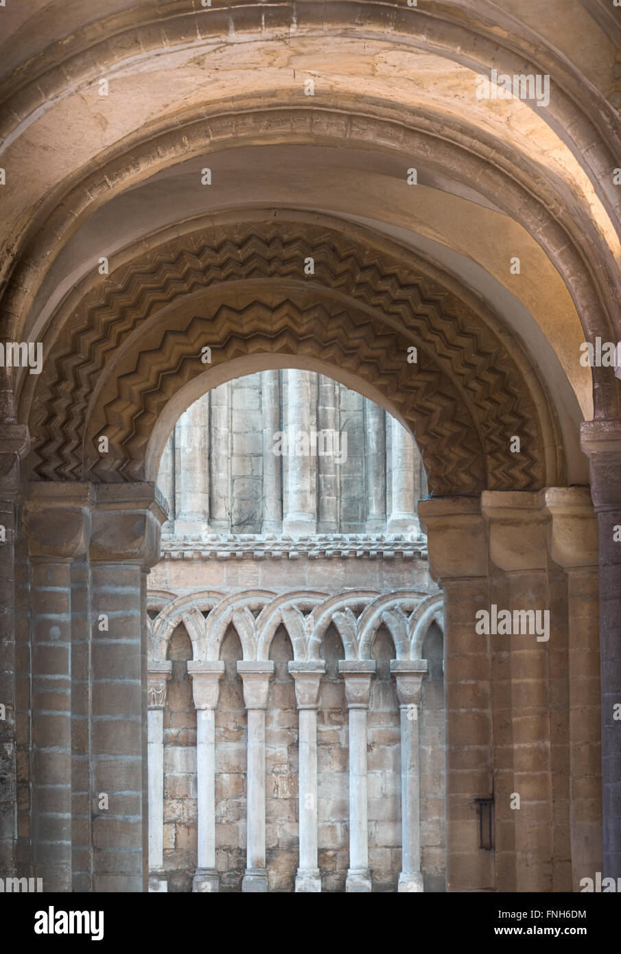 Arches on the north aisle at the cathedral at Ely, which is a place for ...