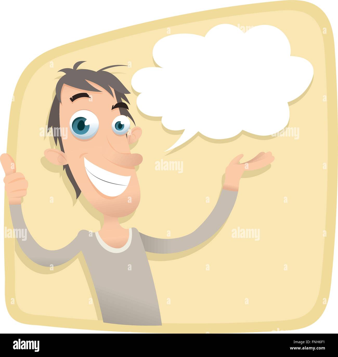 cartoon man thumb up proud to present his idea Stock Vector Image & Art ...