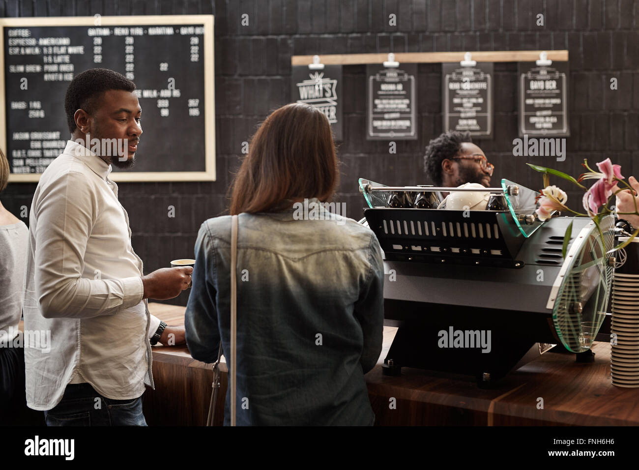 Caucasian man chatting african american hi-res stock photography and ...