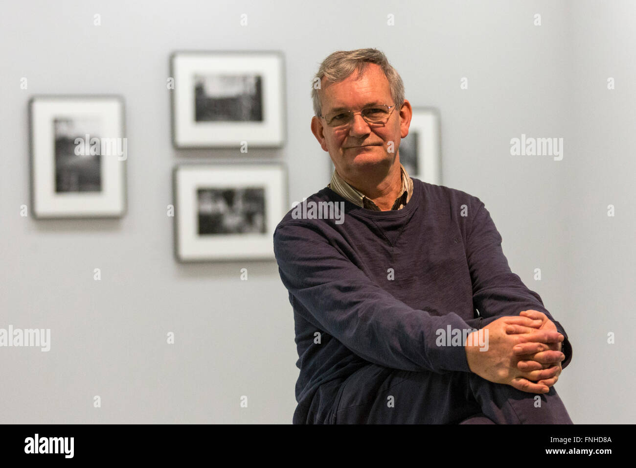 London, UK. 15 March 2016. Photographer Martin Parr in front of ...