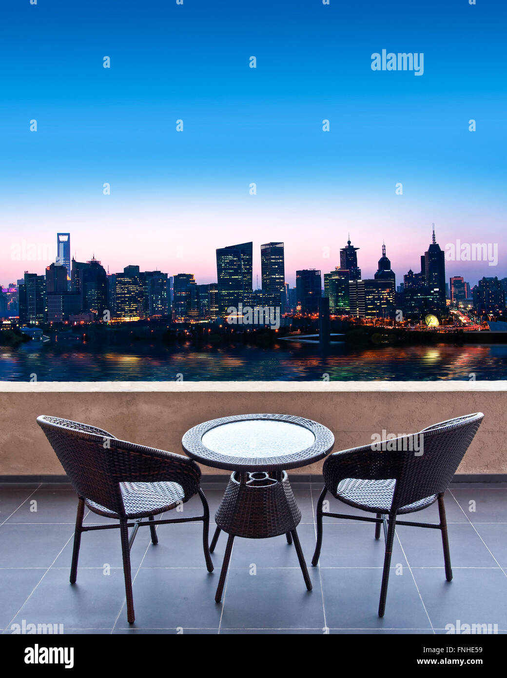 Apartment terrace night hi-res stock photography and images - Alamy