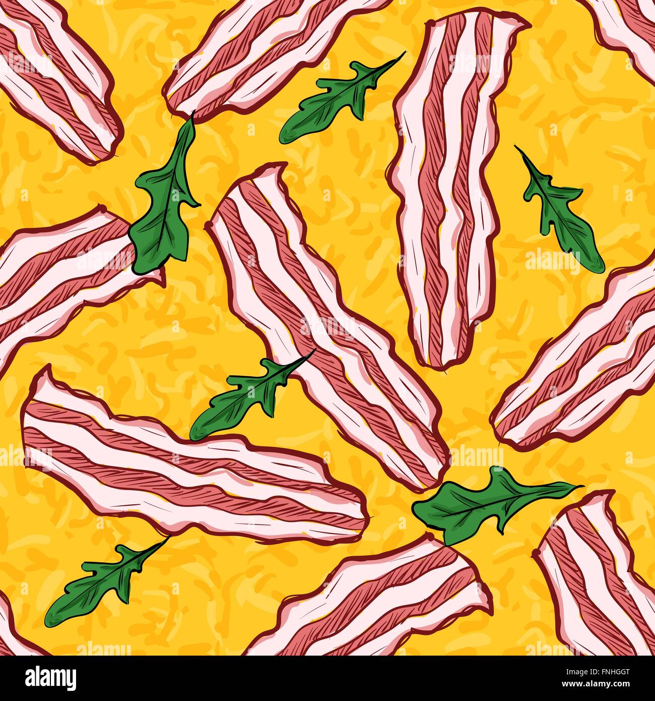 Fry bacon Stock Vector Images - Alamy