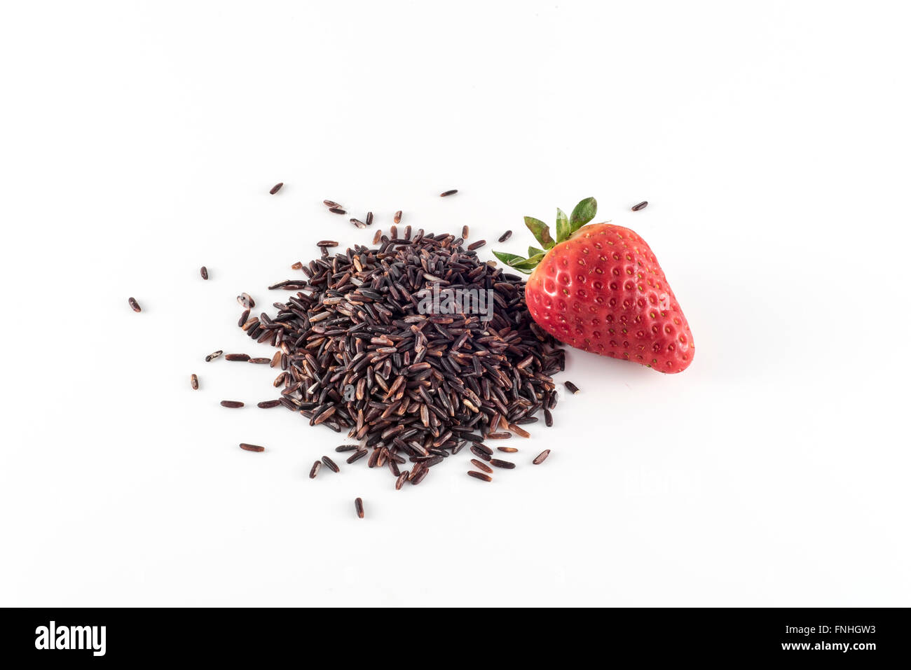 Rice thai black and strawberry Stock Photo - Alamy