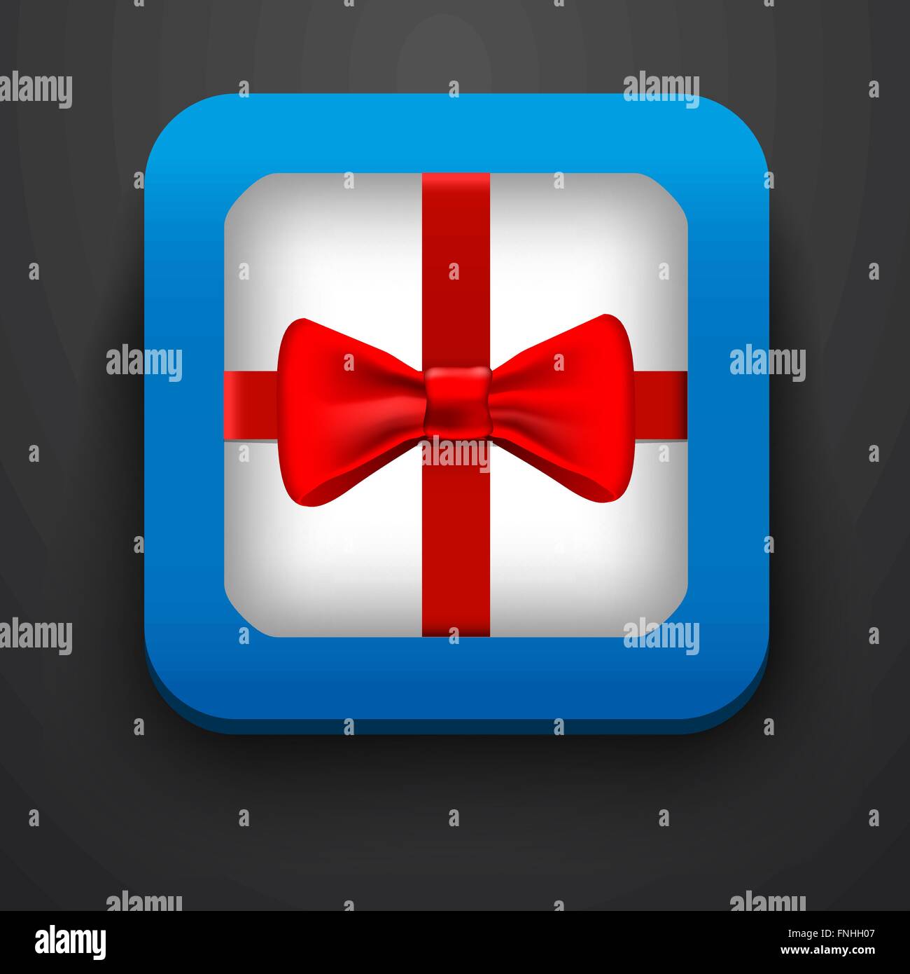 Present symbol icon on blue Stock Vector Image & Art - Alamy