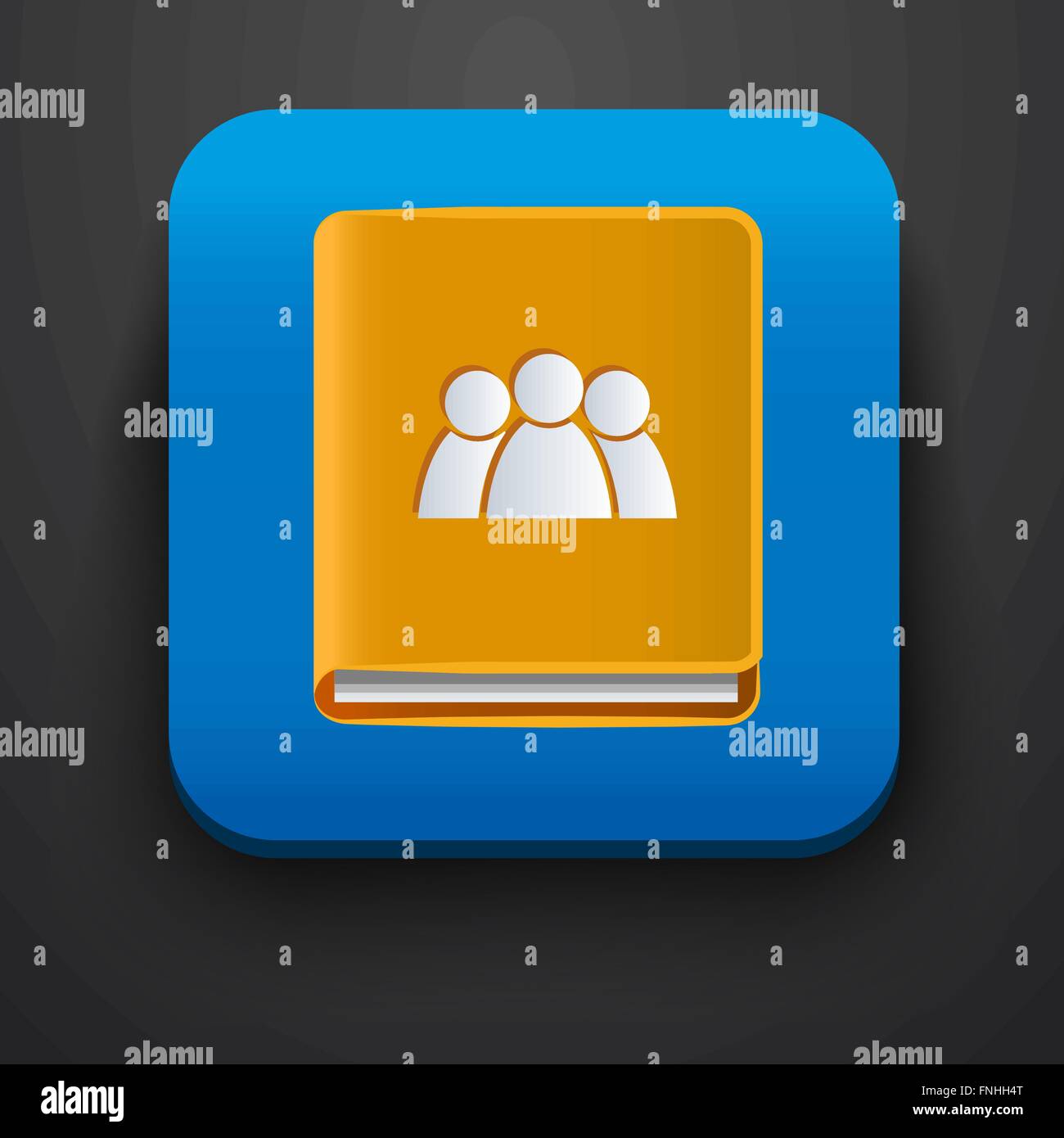 Book symbol icon on blue Stock Vector Image & Art - Alamy