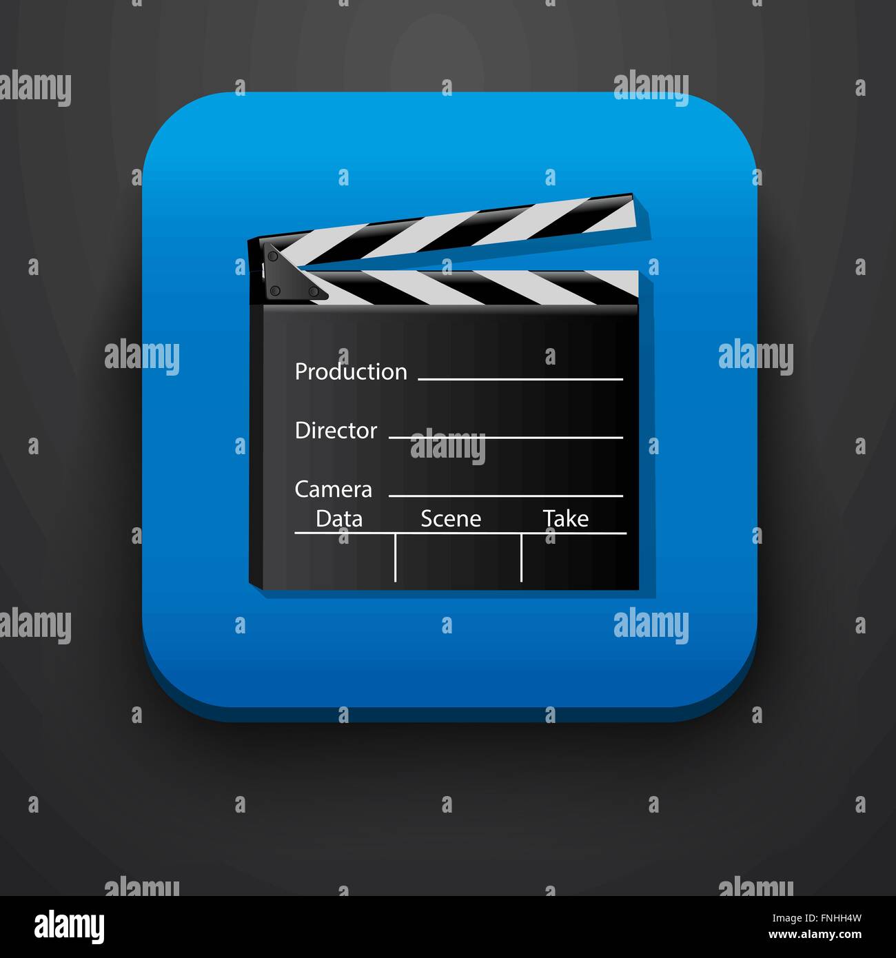 Media film symbol icon on blue Stock Vector Image & Art - Alamy