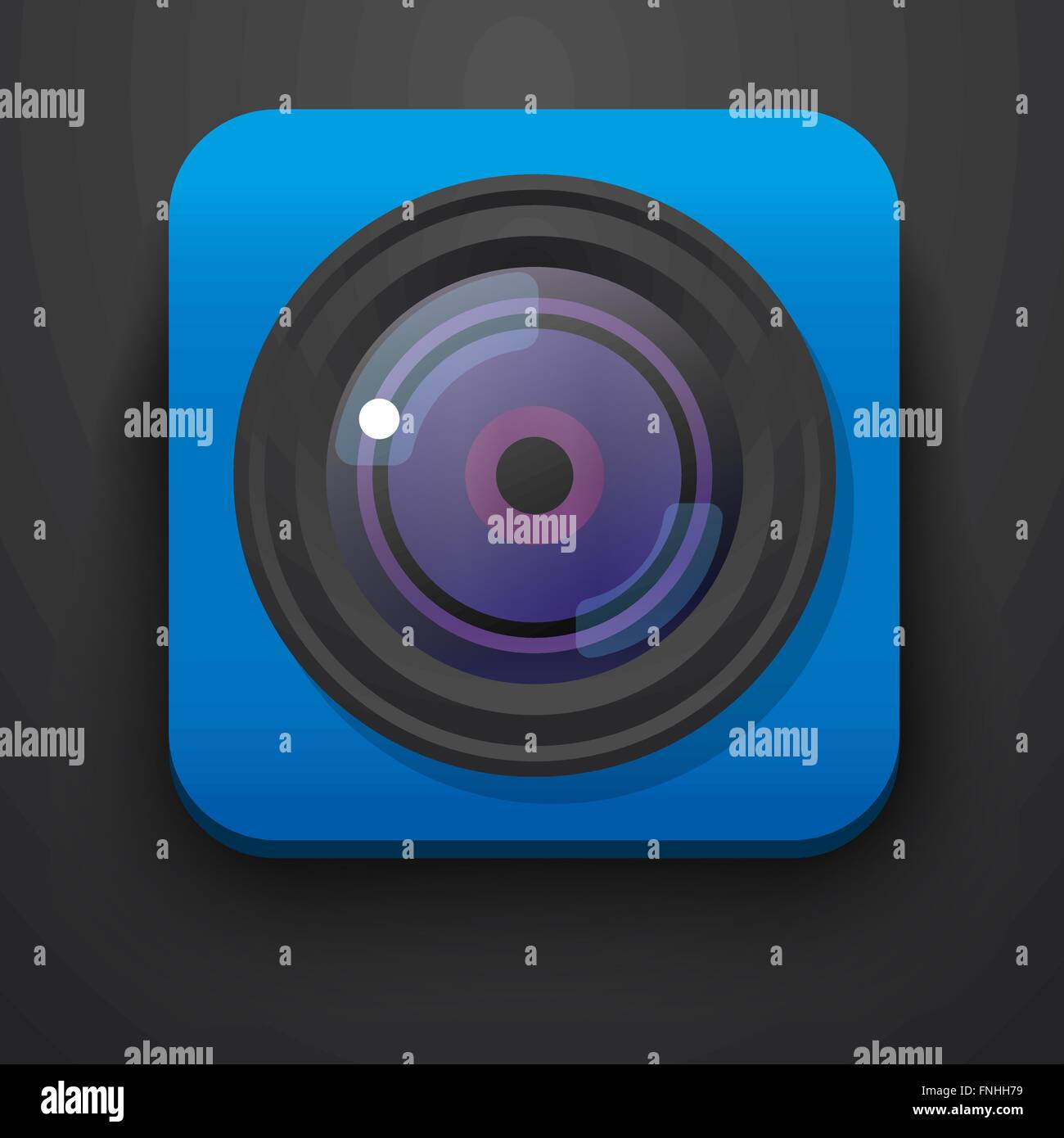 Photo camera symbol icon on blue Stock Vector Image & Art - Alamy