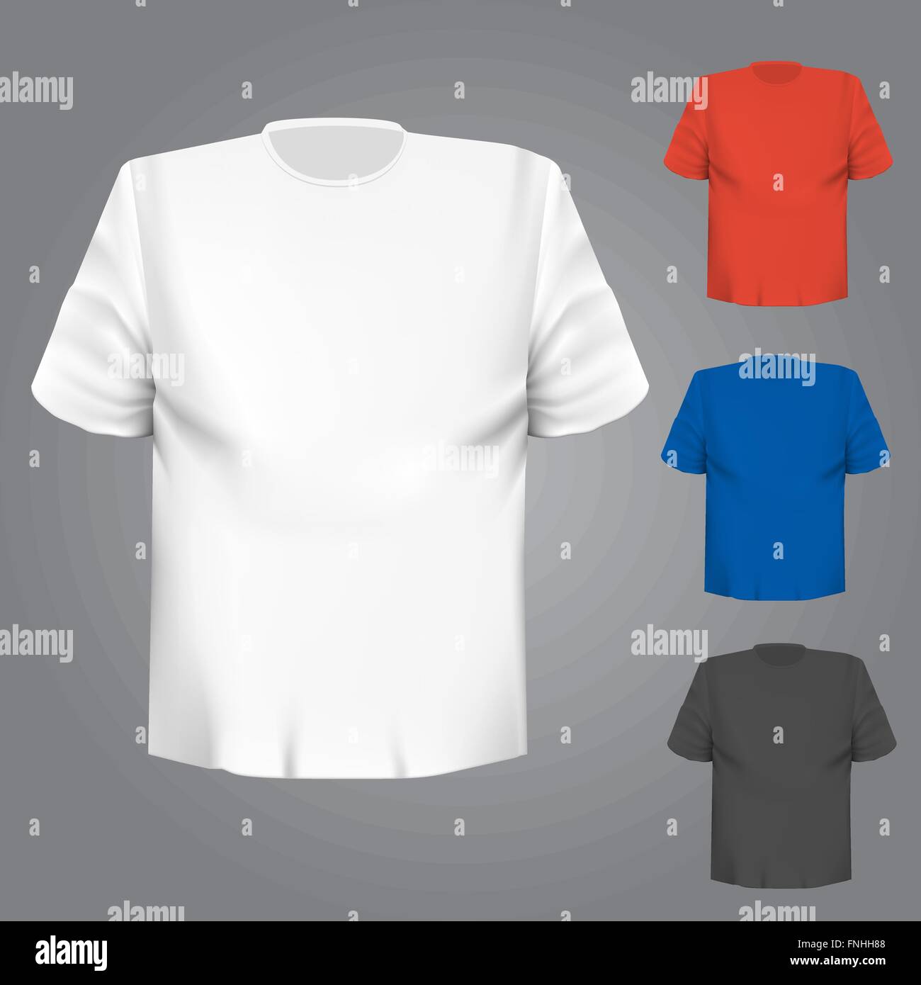 Blank t-shirt any color over grey background Stock Vector Image & Art ...