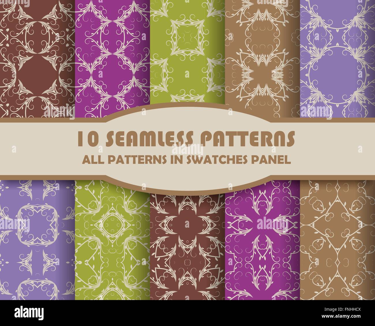 Vector of Seamless Patterns set Stock Vector Image & Art - Alamy