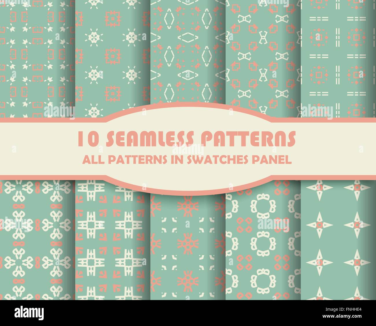 Vector of Seamless Patterns set Stock Vector Image & Art - Alamy
