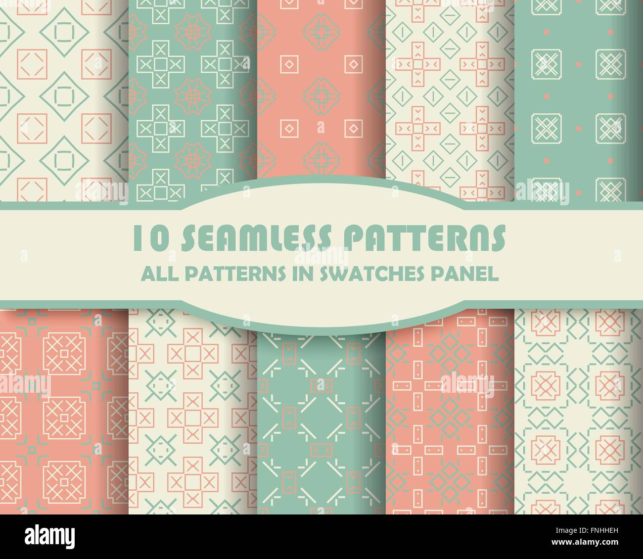 Vector of Seamless Patterns set Stock Vector Image & Art - Alamy