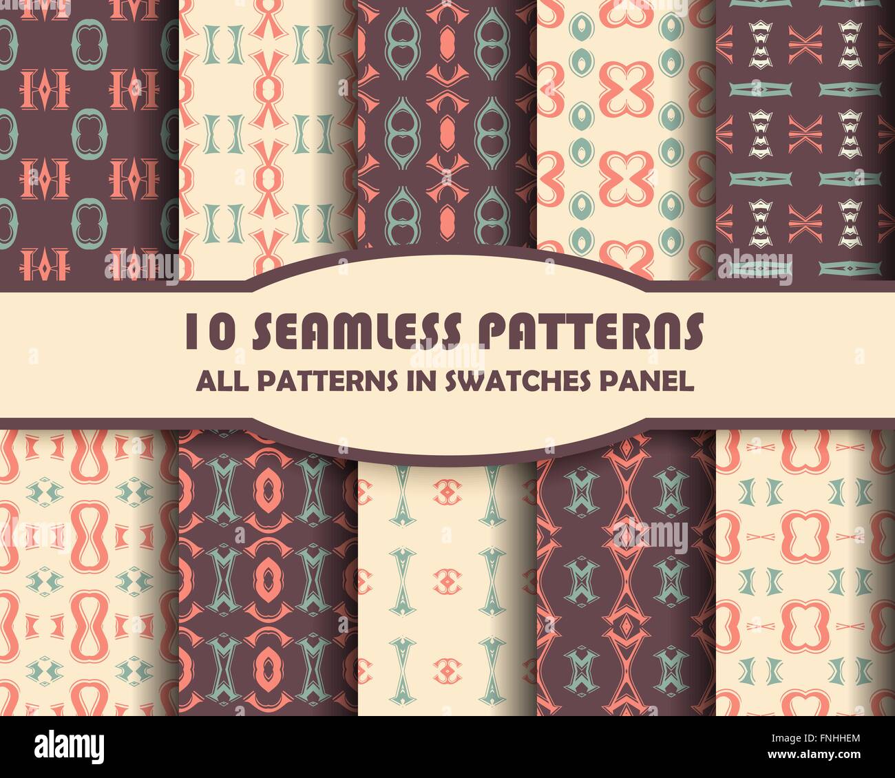 Vector of Seamless Patterns set Stock Vector Image & Art - Alamy