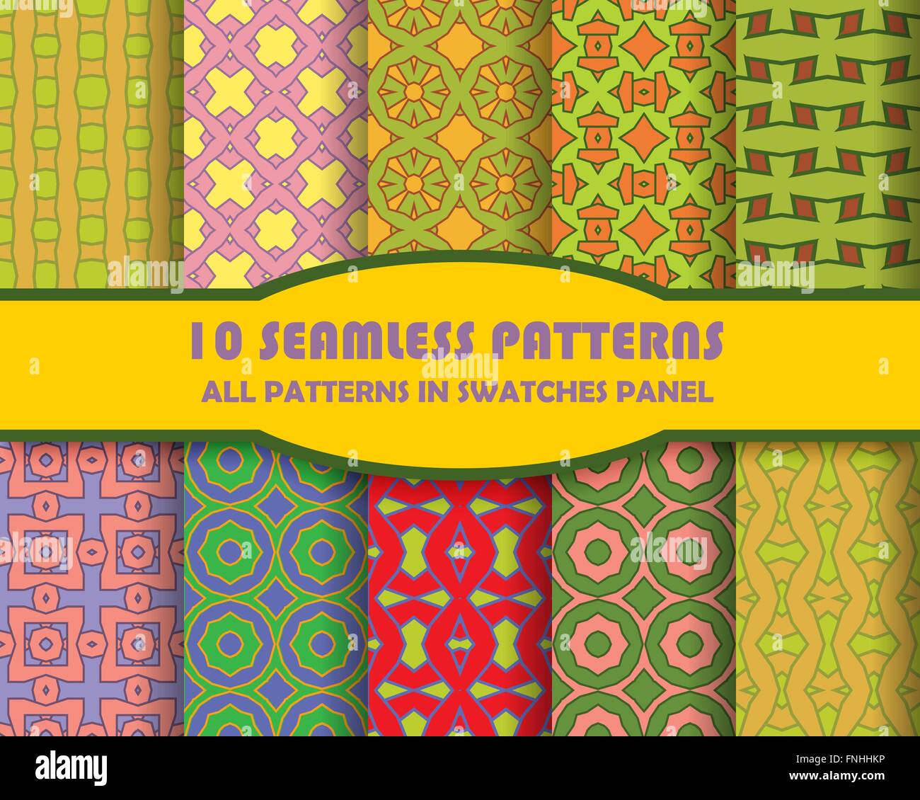 Vector of Seamless Patterns set Stock Vector Image & Art - Alamy