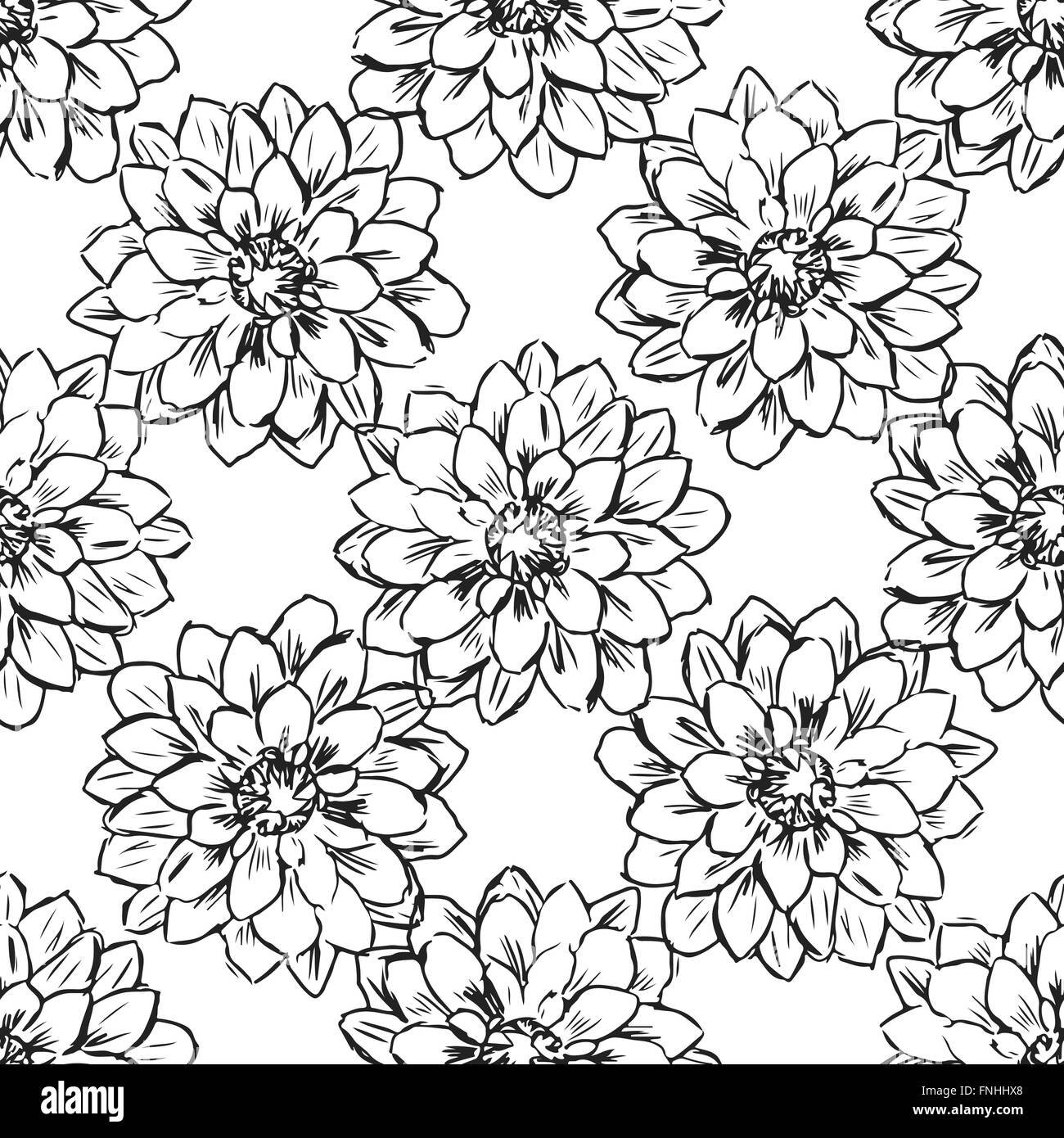 Hand draw seamless floral pattern Stock Vector Image & Art - Alamy